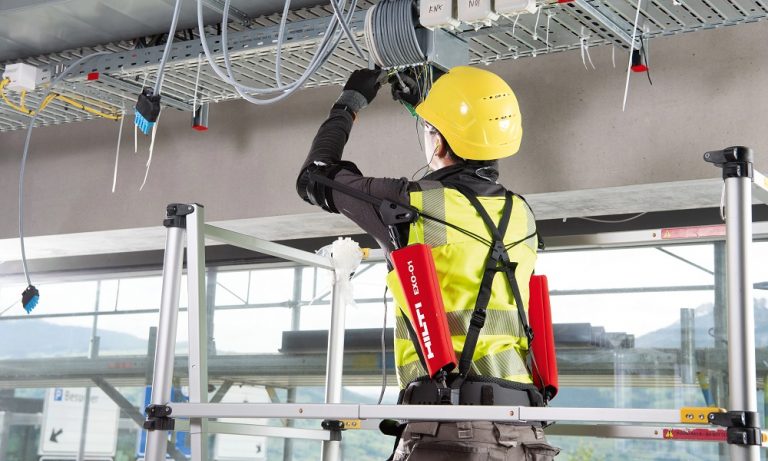 Hilti unveils wearable exoskeleton human augmentation device